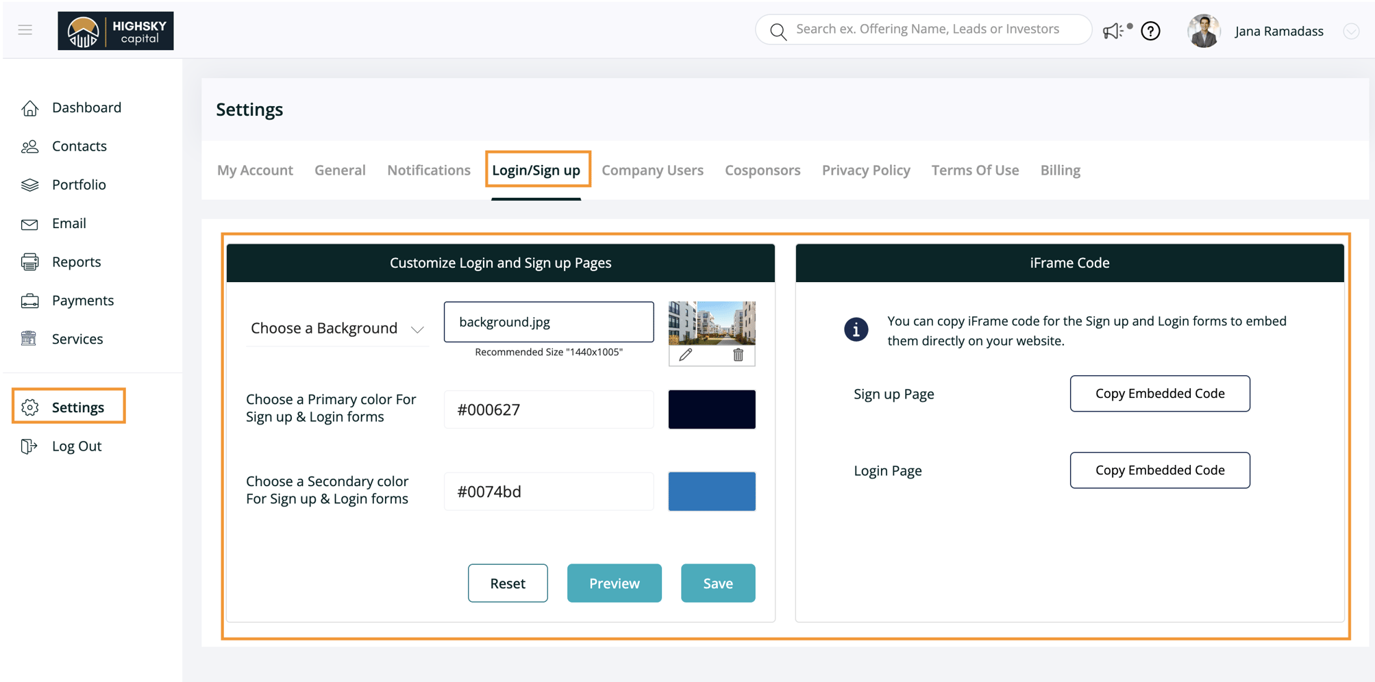 Login and Platform Setup