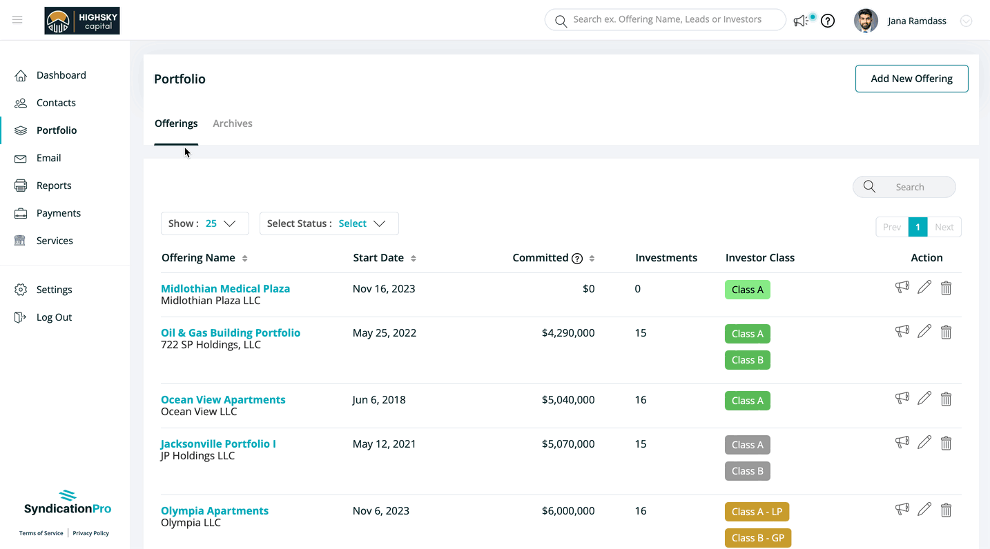 How to Add an Offering